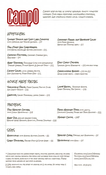 With new chef, CampO rolls out new menu • EscapeHatchDallas ...