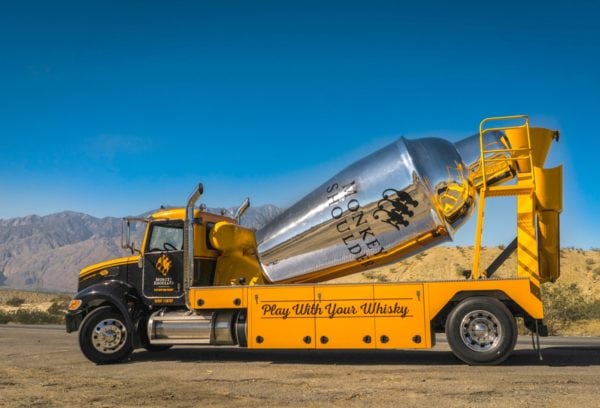 This giant cement mixer is actually a cocktail shaker full of Monkey ...