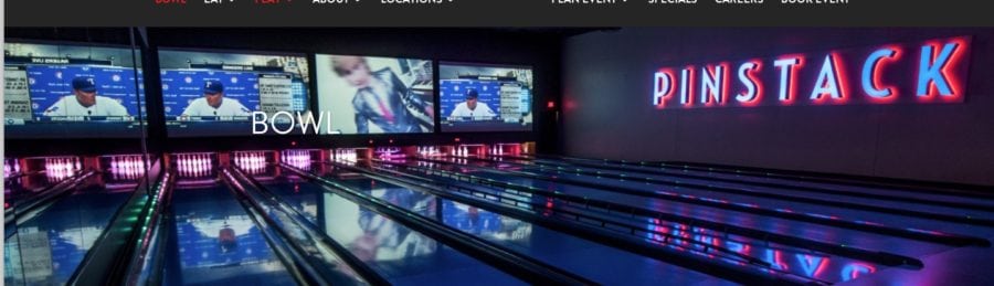 Looking for a bowling alley with a restaurant and rock climbing wall ...